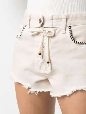 Alanui Fringed Denim Shorts