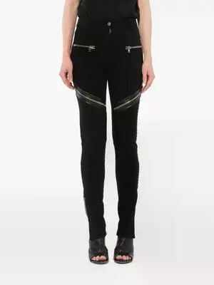 Givenchy Zip Detail Skinny Trousers - Black