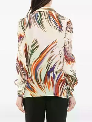 Givenchy Long Sleeve Printed Silk Shirt