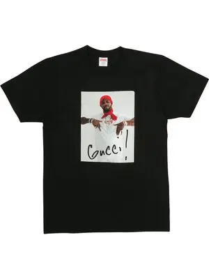 Supreme Gucci Mane Graphic-print T-shirt Black