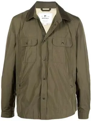Woolrich Lightweight Cotton Shirt Jacket - Green