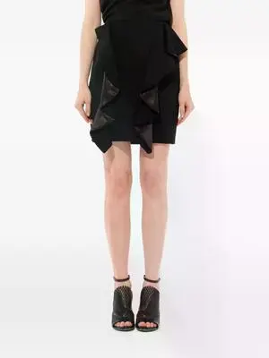 Givenchy Draped Panel Pencil Mini Skirt - Black