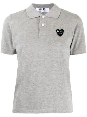 Play Comme Des Garcon Logo-patch Polo Shirt