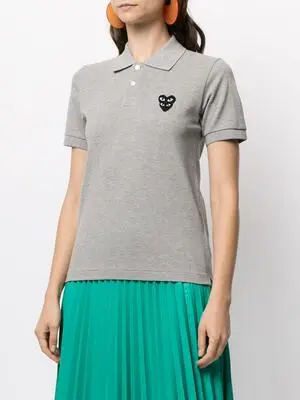 Play Comme Des Garcon Logo-patch Polo Shirt