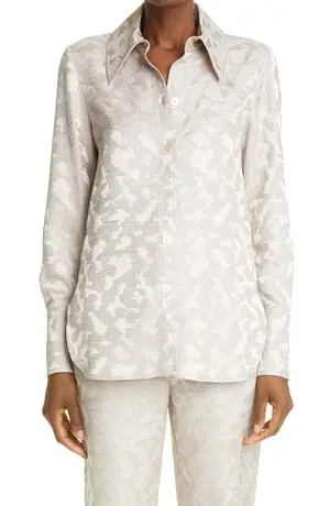 Stine Goya James Metallic Jacquard Shirt