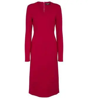 Women's Gathered Stretch Midi Dresses