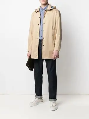 Woolrich Press Stud Fastening Hooded Coat