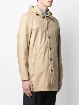 Woolrich Press Stud Fastening Hooded Coat
