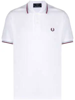 Fred Perry Logo Polo Shirt - White