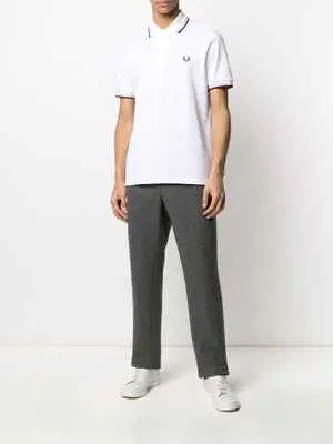 Fred Perry Logo Polo Shirt - White