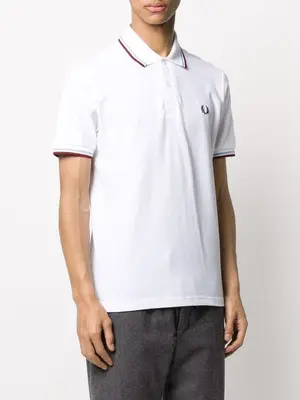 Fred Perry Logo Polo Shirt - White