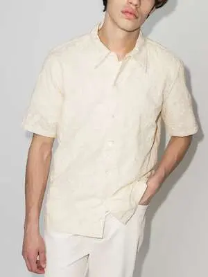 SUNFLOWER Space Floral-embroidered Shirt