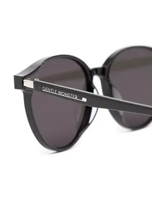 Gentle Monster Slo 01 Round-Frame Sunglasses - Black | Editorialist