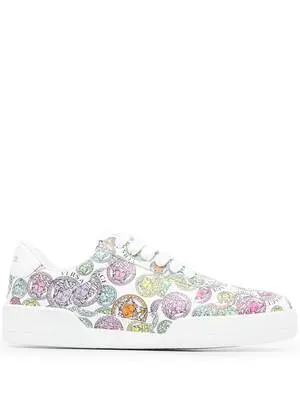 Versace Medusa Print Lace-up Sneakers - White