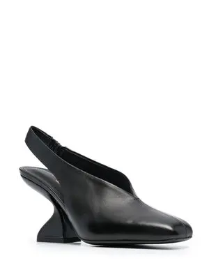 FERRAGAMO F-heel Slingback Pumps - Black