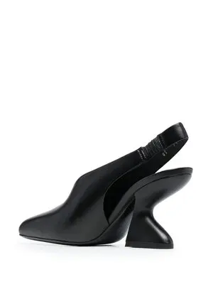 FERRAGAMO F-heel Slingback Pumps - Black