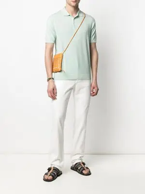 FERRAGAMO Straight-leg Jeans With Logo Patch - White