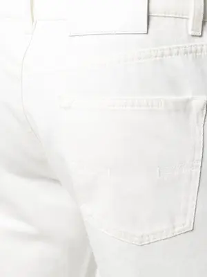 FERRAGAMO Straight-leg Jeans With Logo Patch - White