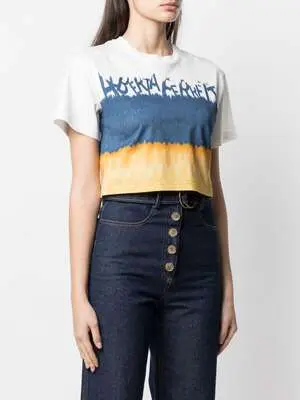 Alberta Ferretti Tie-dye Print Cotton T-shirt - Blue