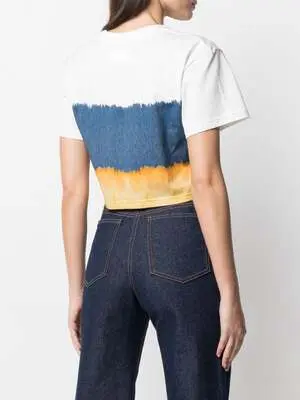 Alberta Ferretti Tie-dye Print Cotton T-shirt - Blue
