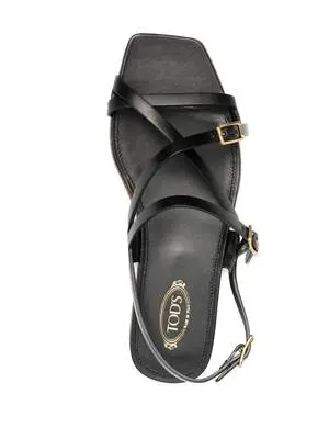 TOD'S Crossover Buckled Sandals
