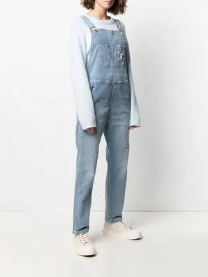 Carhartt Work In Progress Stonewashed Denim Dungarees