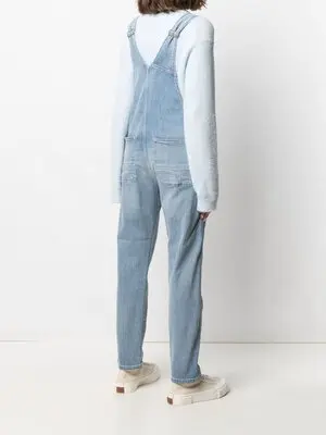 Carhartt Work In Progress Stonewashed Denim Dungarees