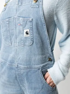 Carhartt Work In Progress Stonewashed Denim Dungarees