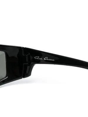 Rick Owens Rectangular Sunglasses - Black