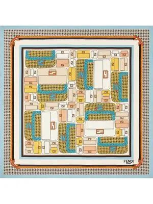 Fendi Baguette-print Silk Foulard