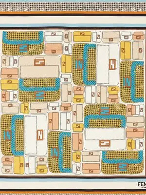 Fendi Baguette-print Silk Foulard