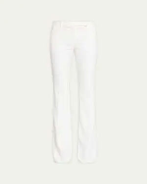 Alexander McQueen Leaf Crepe Suiting Pants