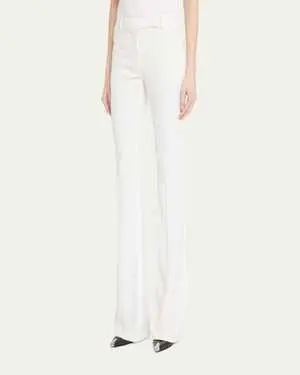 Alexander McQueen Leaf Crepe Suiting Pants