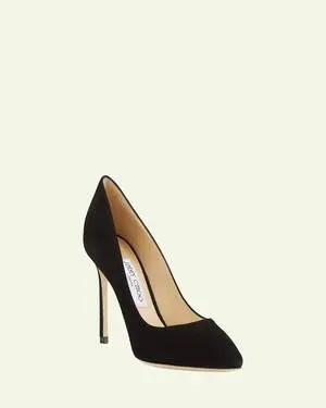JIMMY CHOO Romy 85mm Suede Pumps - Black