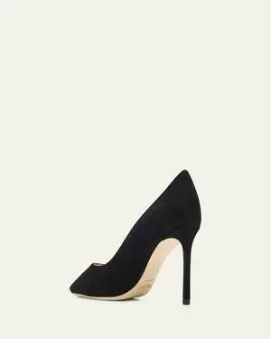 JIMMY CHOO Romy 85mm Suede Pumps - Black