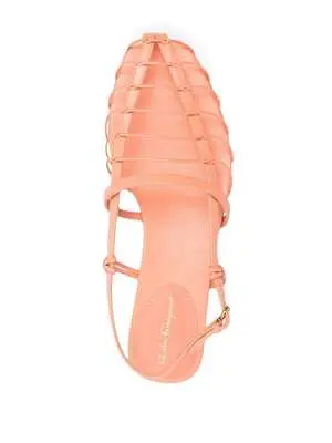 FERRAGAMO Strappy Design Slingback Sandals - Orange