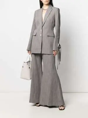 Off-White Rear Logo Print Fitted Blazer