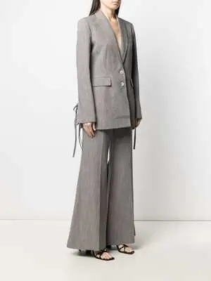 Off-White Rear Logo Print Fitted Blazer