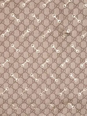 Gucci Gg Horsebit-print Silk Scarf