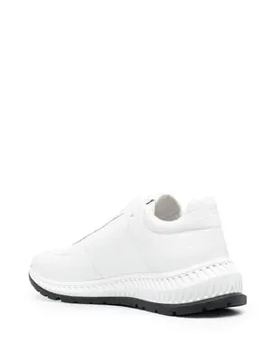 Emporio Armani Leather-panel Lace-up Sneakers