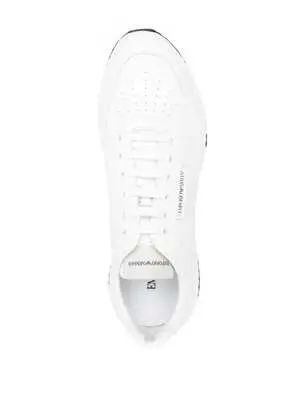 Emporio Armani Leather-panel Lace-up Sneakers