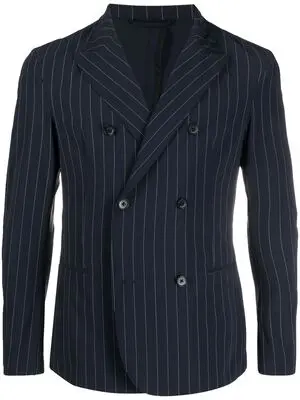 HYDROGEN Pinstripe Double-breasted Blazer