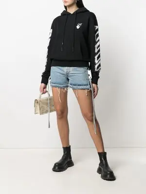 Off-White Side Tie Denim Shorts