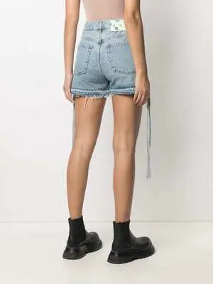 Off-White Side Tie Denim Shorts