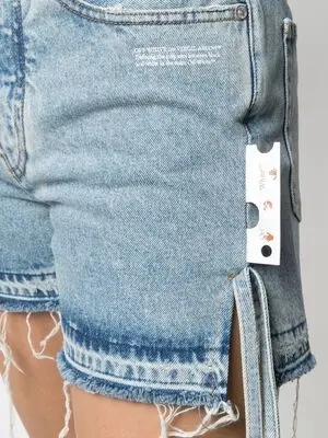 Off-White Side Tie Denim Shorts