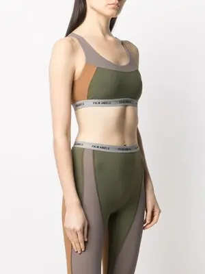 Palm Angels Colour-block Panelled Sports Bra