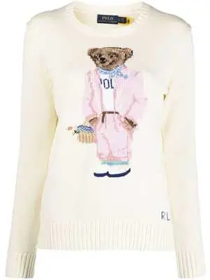 Ralph Lauren Picnic Poo Bear Intarsia-knit Jumper