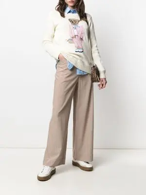 Ralph Lauren Picnic Poo Bear Intarsia-knit Jumper