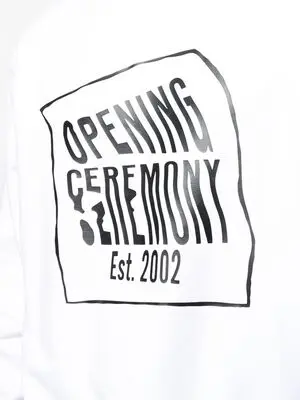 Opening Ceremony Cotton Jersey Fleece Sweatshirt - White