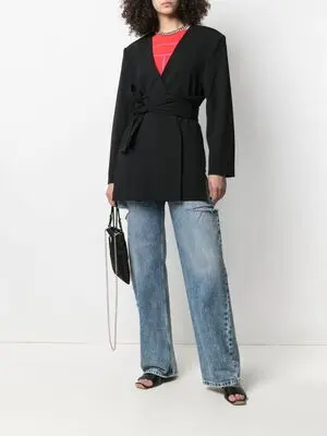 AMBUSH Asymmetric-hem Belted Blazer